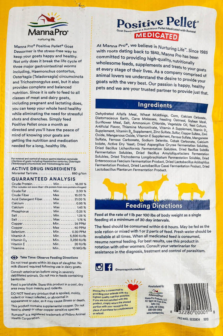 Manna Pro Positive Pellet Goat Dewormer — Lambert Vet Supplies