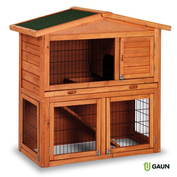 Gaun - WOODEN RABBIT HUTCH MODEL PRAGUE - — Lambert Vet Supplies