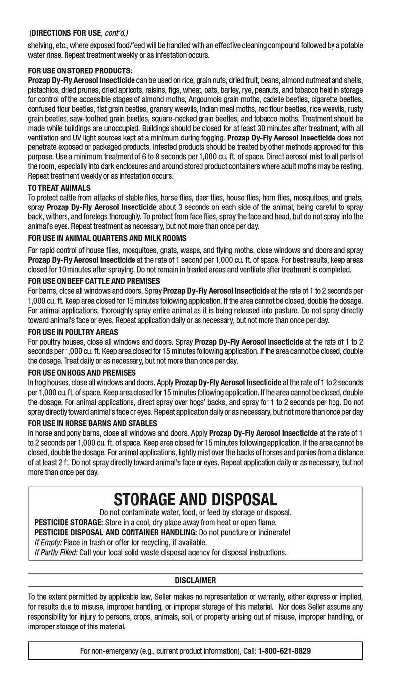 Prozap DyFly Aerosol Insecticide, 20 oz — Lambert Vet Supplies