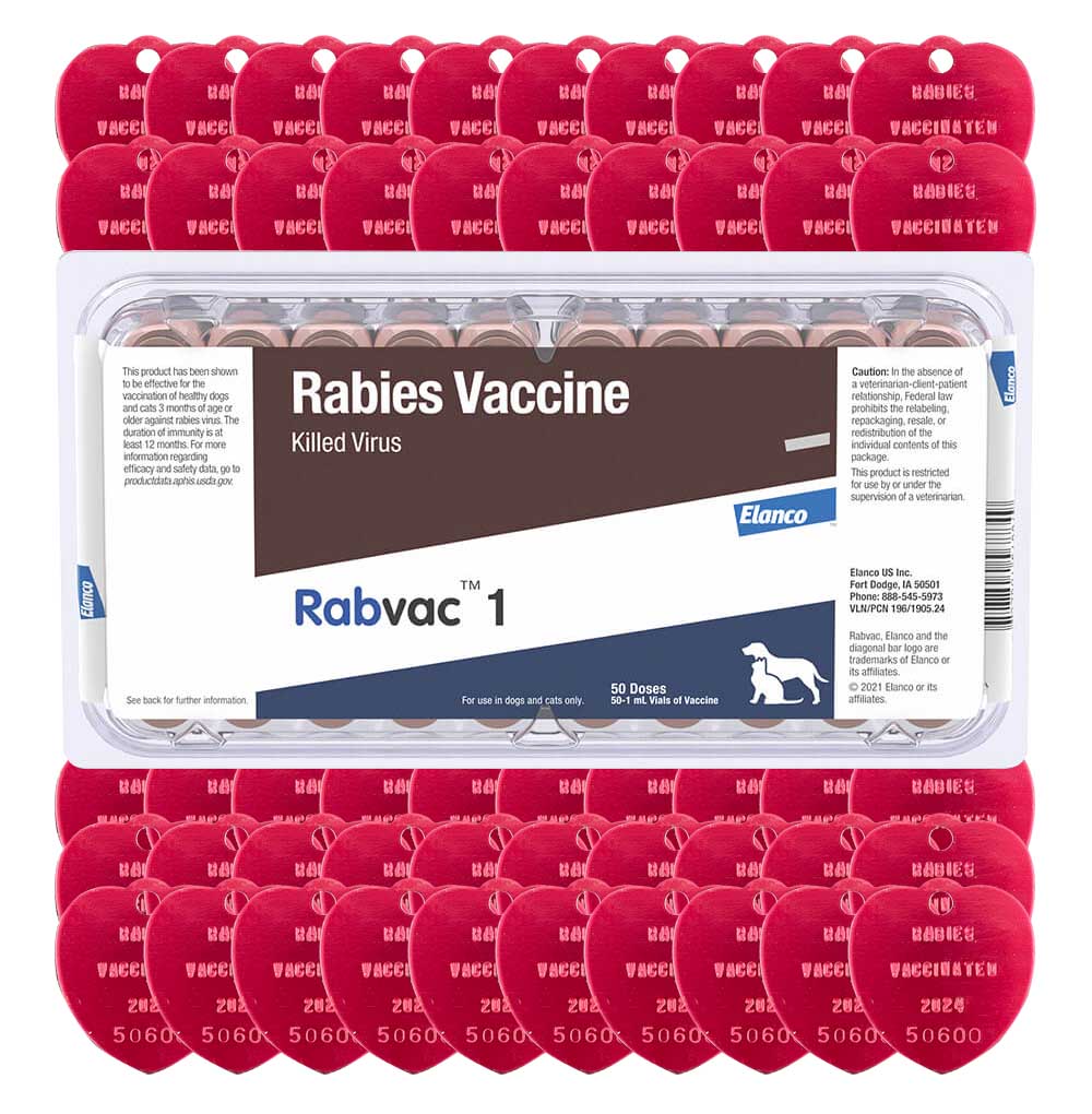 Rx RabVac 1 Rabies Vaccine Kit with Tags — Lambert Vet Supplies