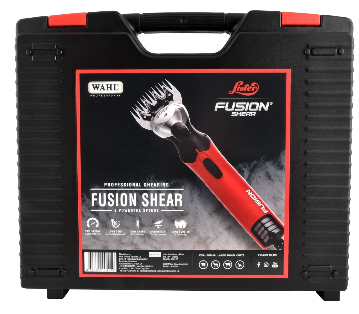 Wahl Red Fusion Shear 2-Speed Clipper — Lambert Vet Supplies