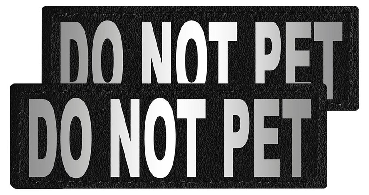 Reflective "Do Not Pet" Patches, Set of 2, Removable — Lambert Vet Supplies