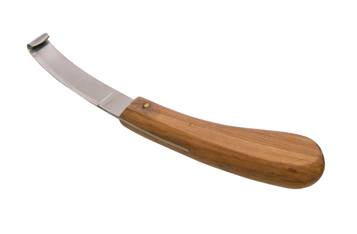 Jeffers Right-Handed Hoof Knife with Wood Handle — Lambert Vet Supplies