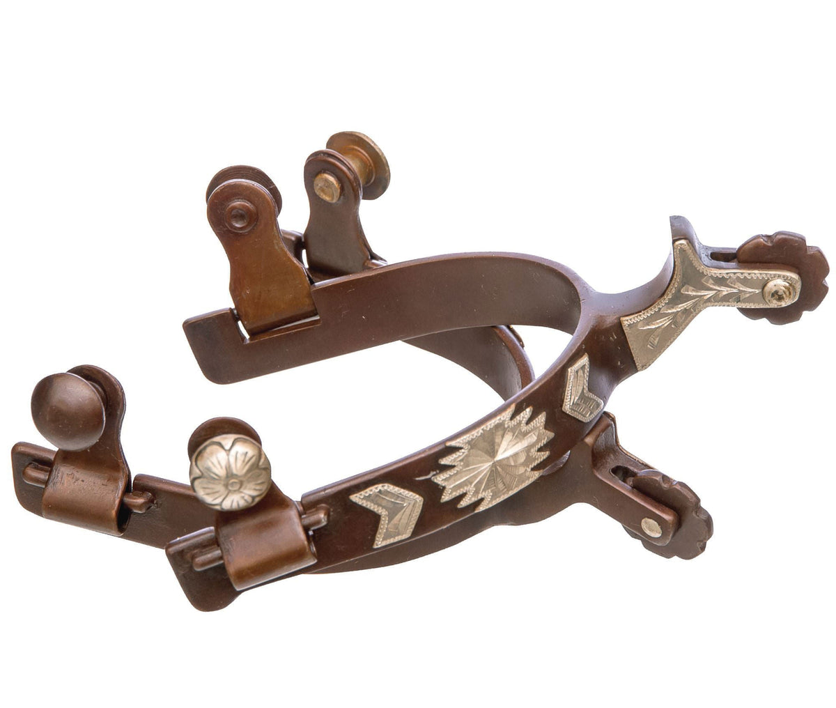 Rosebud Horse Spur with German Silver Accents — Lambert Vet Supplies