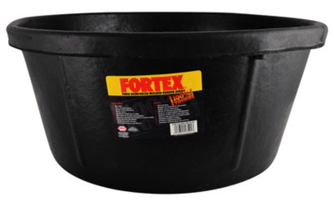Fortex® Rubber Utility Tub, Black Only, 6 1/2 Gallon — Lambert Vet Supplies