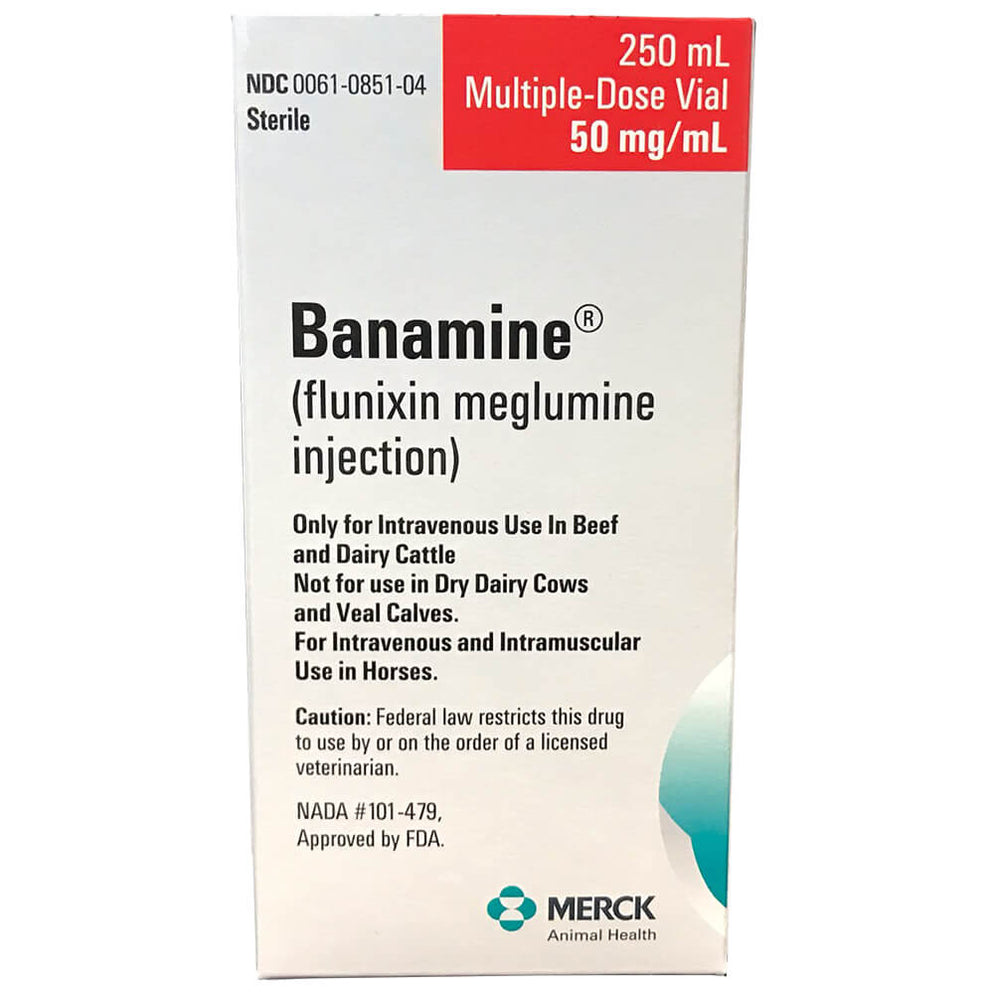 Rx Banamine (flunixin meglumine) Injection Solution, 50mg/mL — Lambert ...