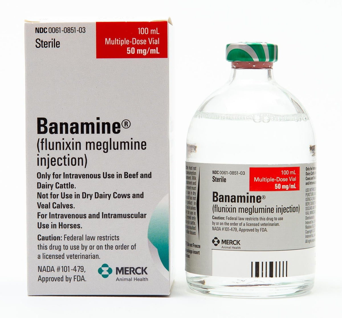 Rx Banamine (flunixin meglumine) Injection Solution, 50mg/mL — Lambert ...