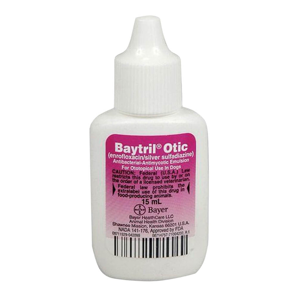 Rx Baytril Otic Topical Treatment for Dogs, 15 ml — Lambert Vet Supplies