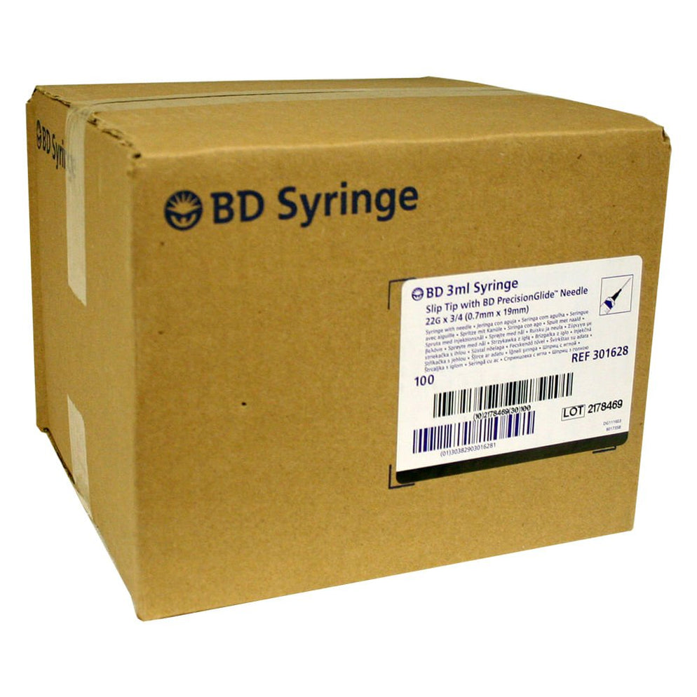 Rx BD Syringe w/Needle, 3cc LS with 22g x 3/4, 100 ct — Lambert Vet ...