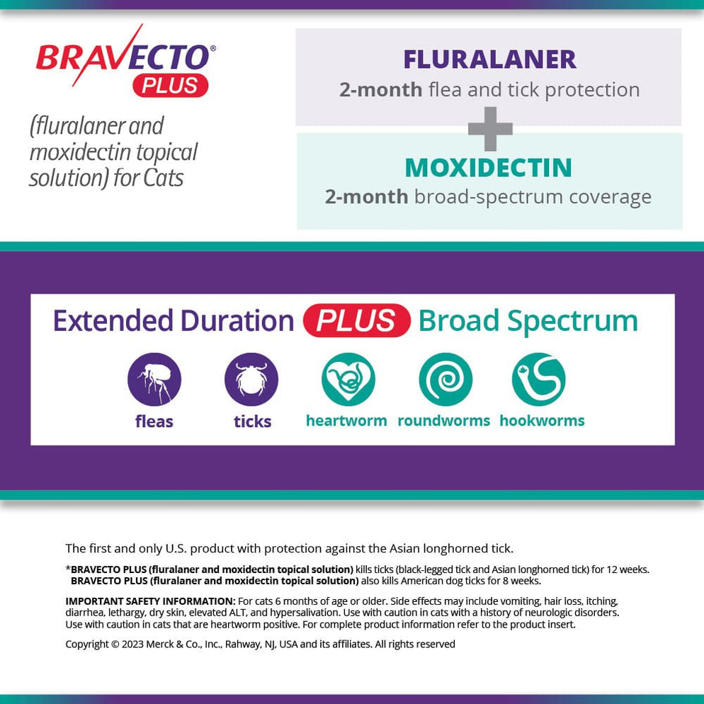BRAVECTO Plus Topical Solution for Cats — Lambert Vet Supplies