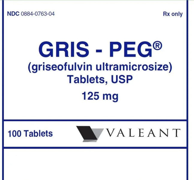 Rx Gris-PEG Tabs, 125 mg x 100 count — Lambert Vet Supplies