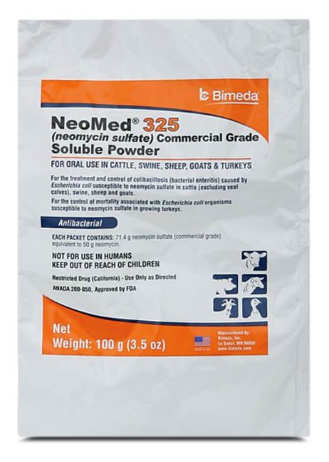 Rx Neomed 325 Soluble Powder for Livestock, 100gm Bag — Lambert Vet ...
