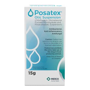 Rx Posatex Otic Suspension for Dogs, 15 gm Bottle — LVS