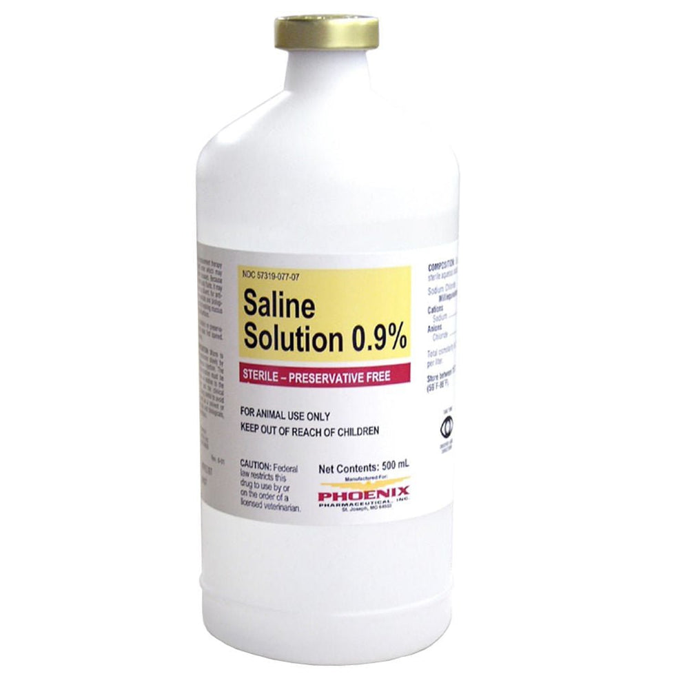 Rx Saline Solution 0.9% x1000 ml bottle for Animals — Lambert Vet Supplies