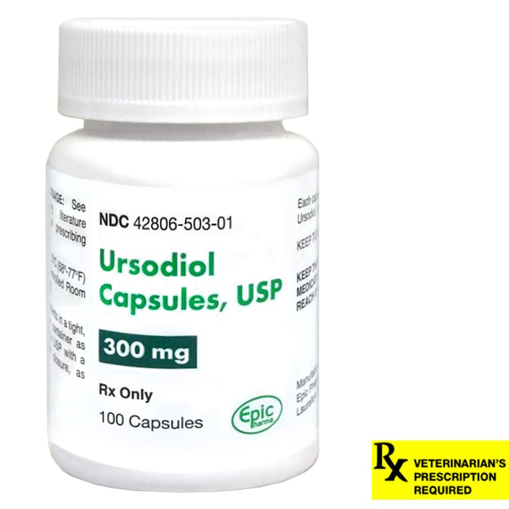 Rx Ursodiol (Ursodeoxycholic Acid) , 300 mg Capsule — Lambert Vet Supplies