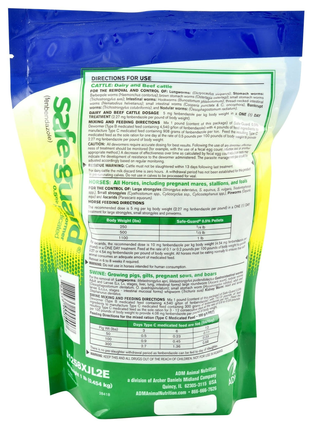Safe-Guard Pelleted Cattle & Horse Dewormer — Lambert Vet Supplies