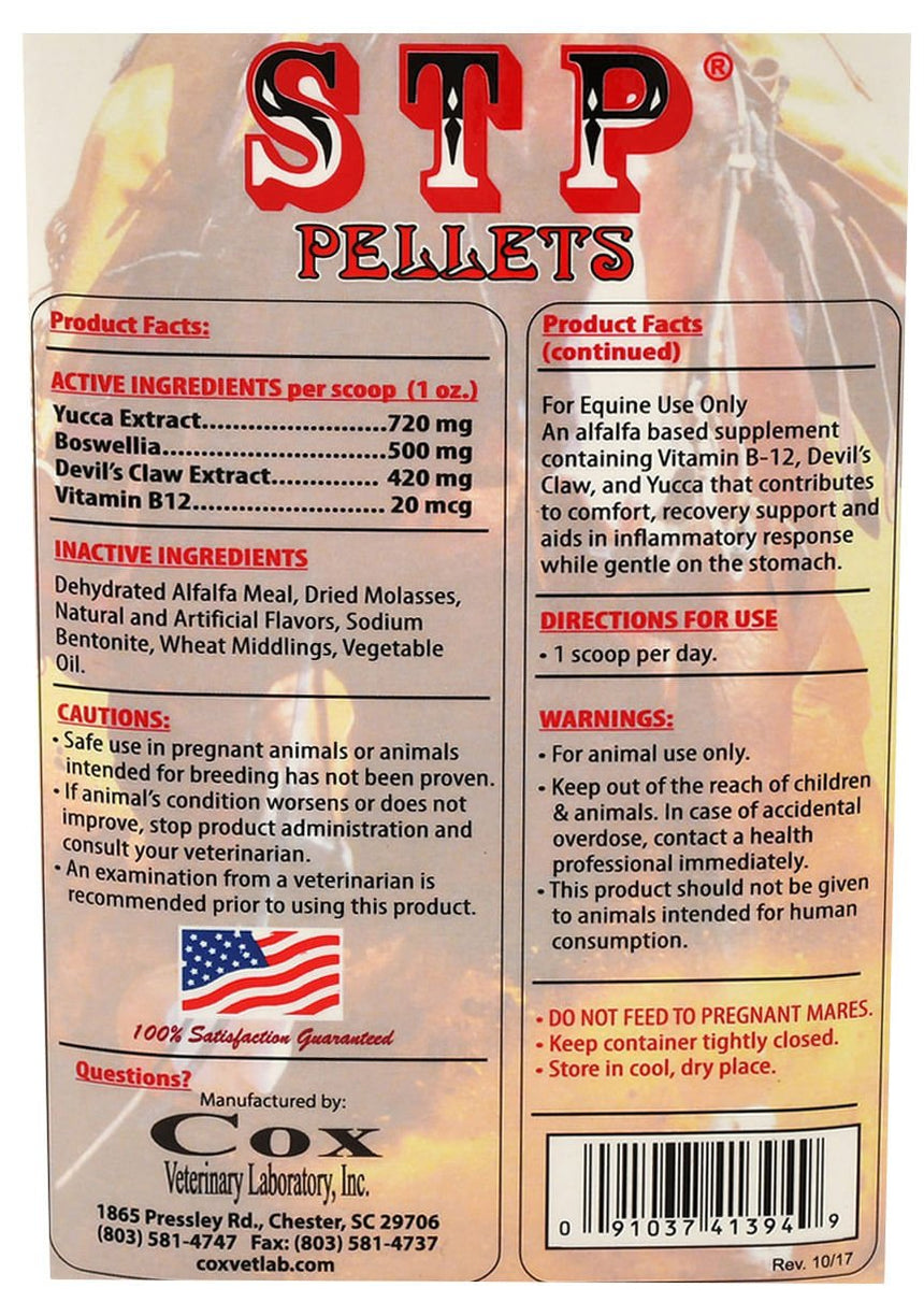 STP (Stop the Pain) Pellets Vitamin B12 Horse Supplement — Lambert Vet Supplies