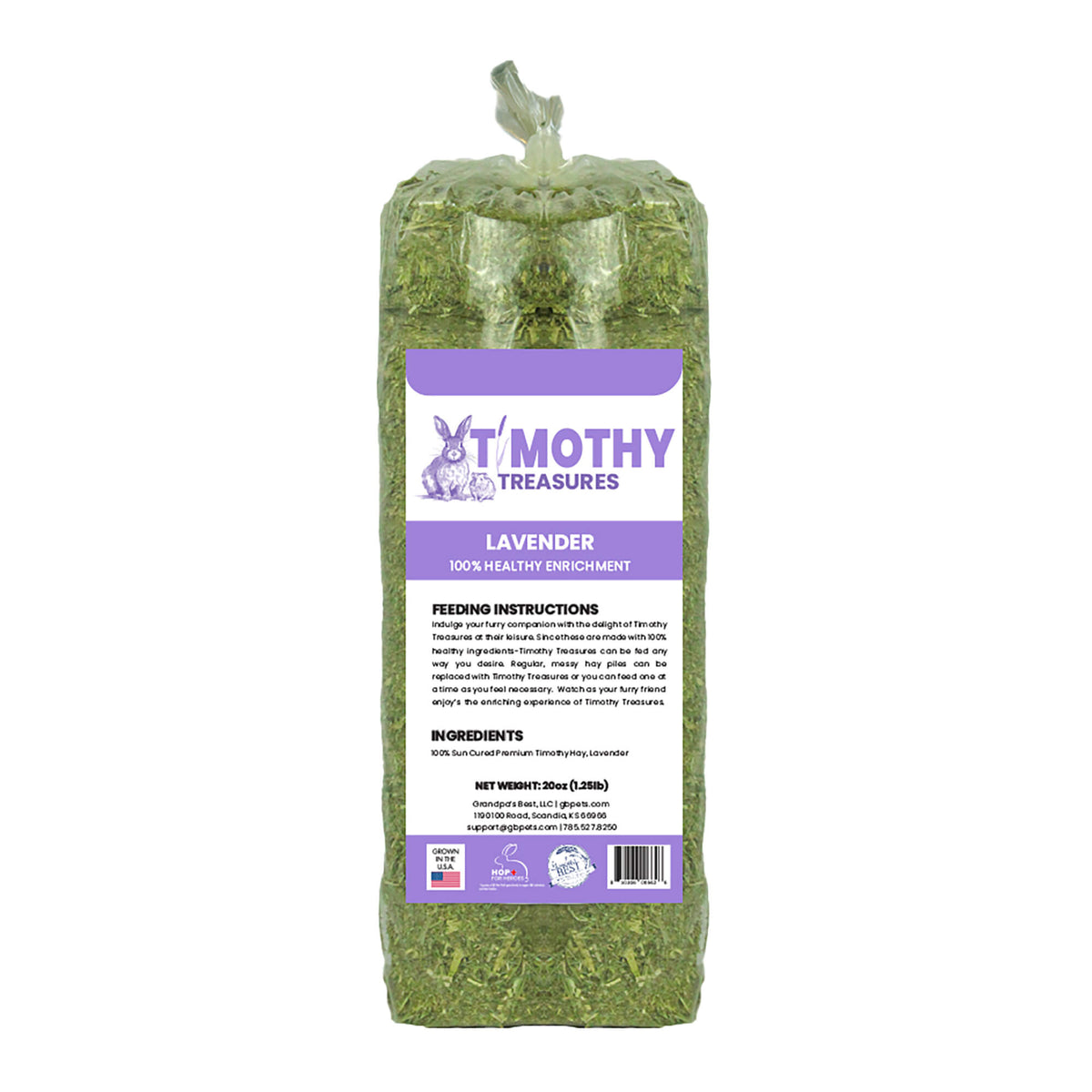Timothy Treasures Hay, Lavender, 20 oz — Lambert Vet Supplies