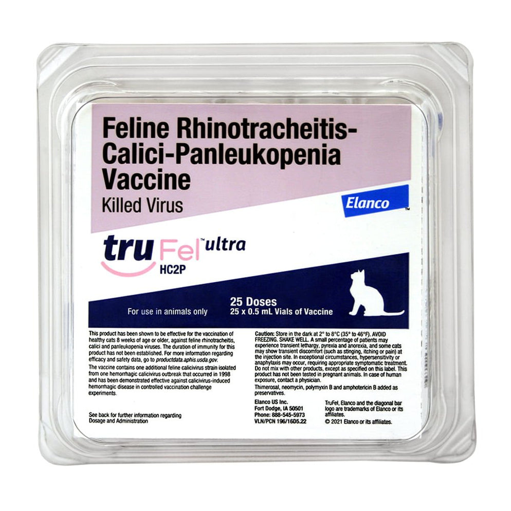 TruFel Ultra HC2P Vaccine, 25 x 0.5 mL Vials for Cats — Lambert Vet ...