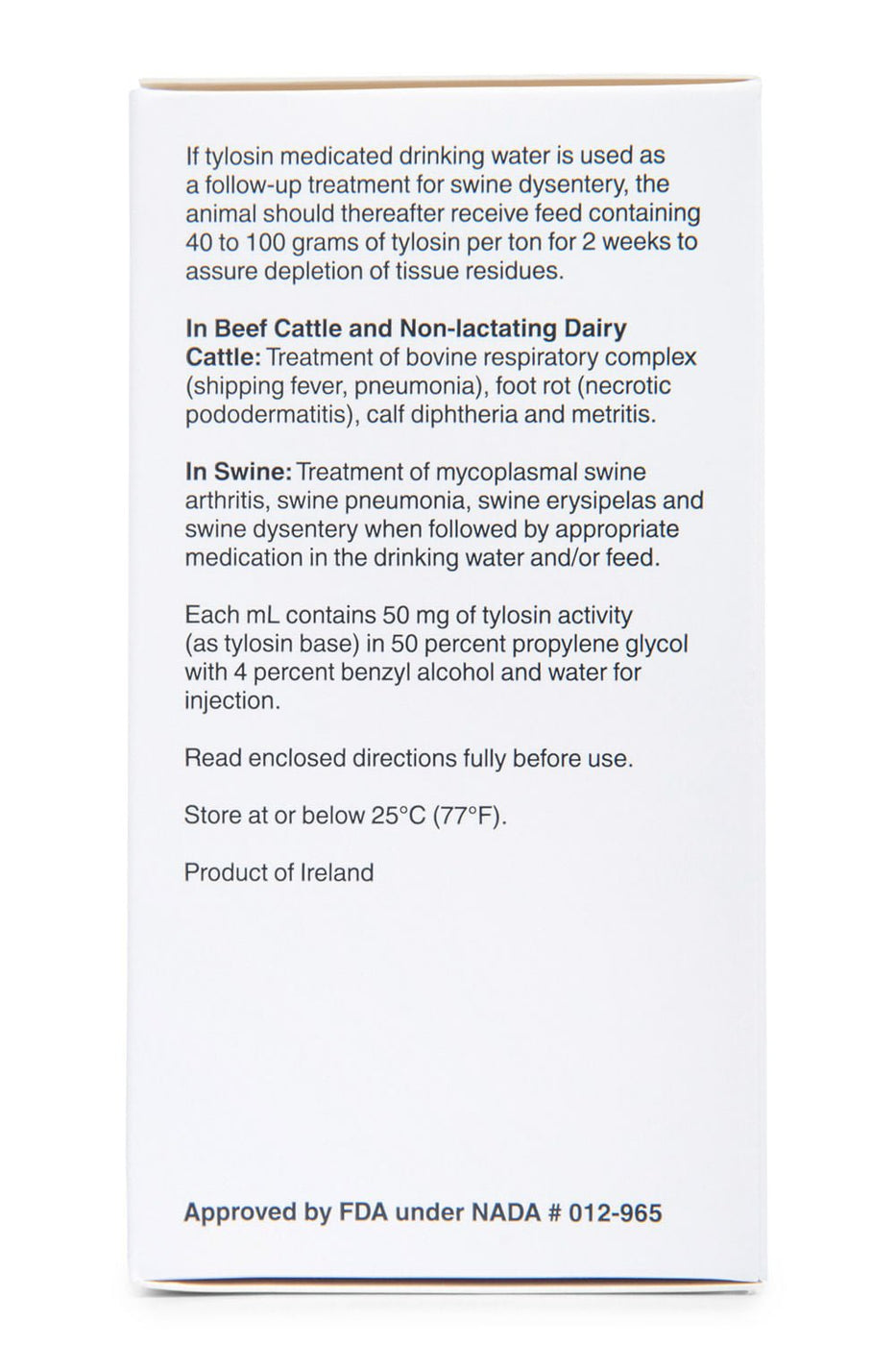 Elanco Tylan 50 Injectable, 100 mL — Lambert Vet Supplies