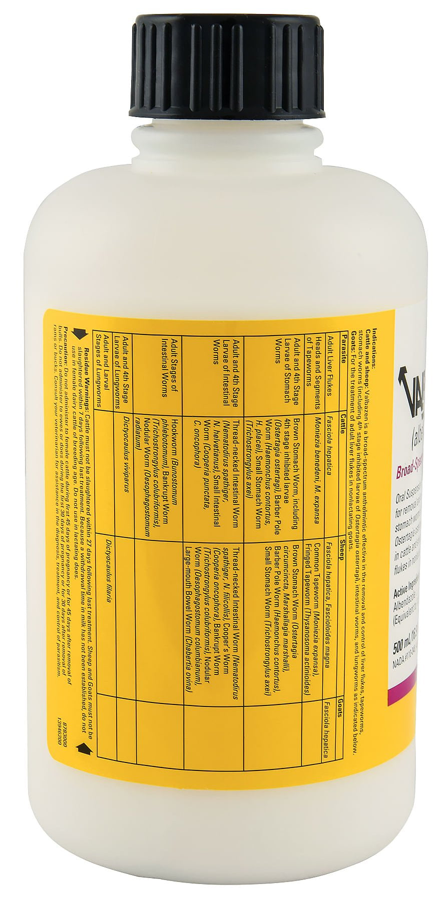 Valbazen Broad-Spectrum Drench Dewormer Oral Suspension for Goats ...