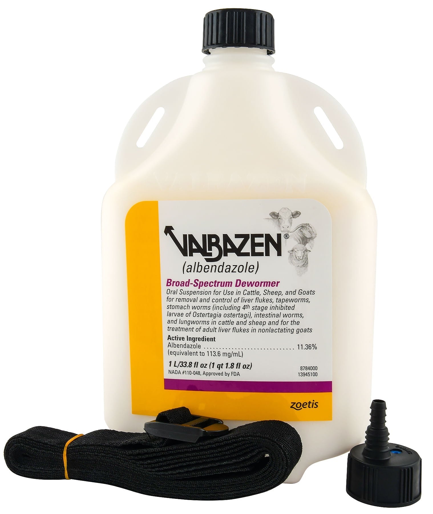 Valbazen Broad-Spectrum Drench Dewormer Oral Suspension for Goats ...