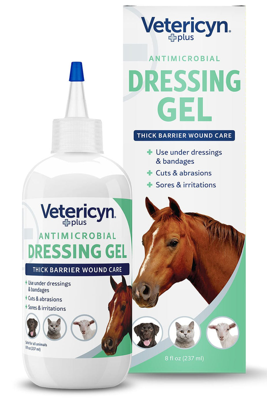 Vetericyn Plus Antimicrobial Dressing Gel for Animals, 8 oz — Lambert ...
