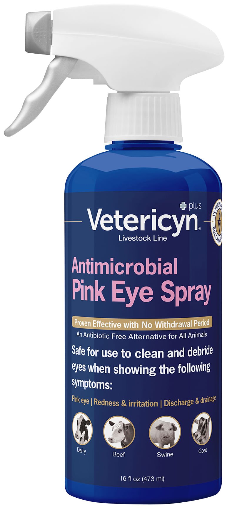 16 oz Vetericyn Plus Antimicrobial Pink Eye Spray — Lambert Vet Supplies