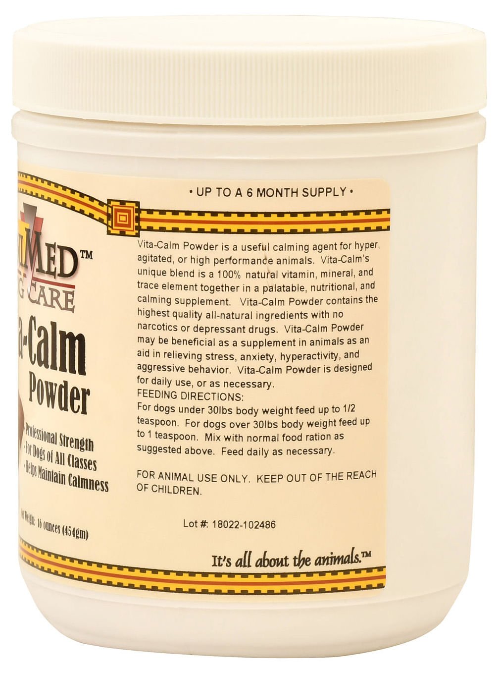 Vita-Calm Dog Care Powder Supplement, 16 oz — Lambert Vet Supplies