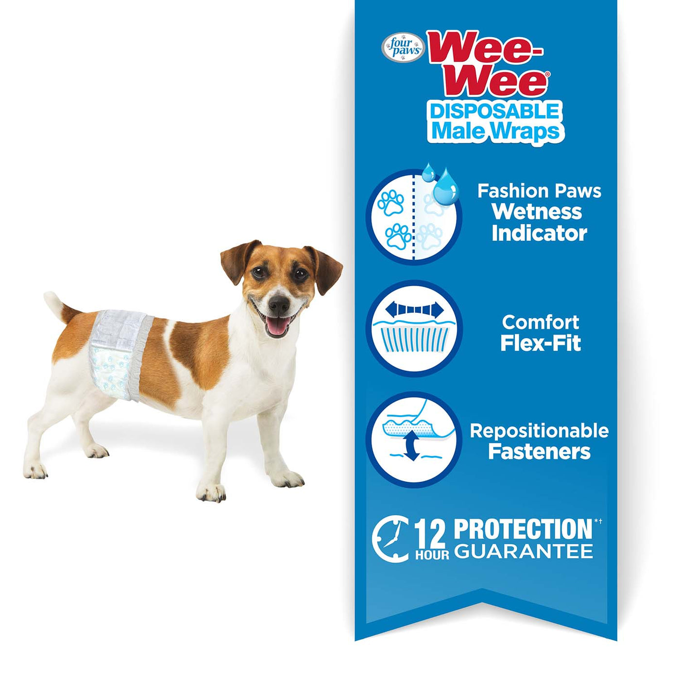 Wee-Wee Disposable Male Dog Wraps, Quick Dry — Lambert Vet Supplies