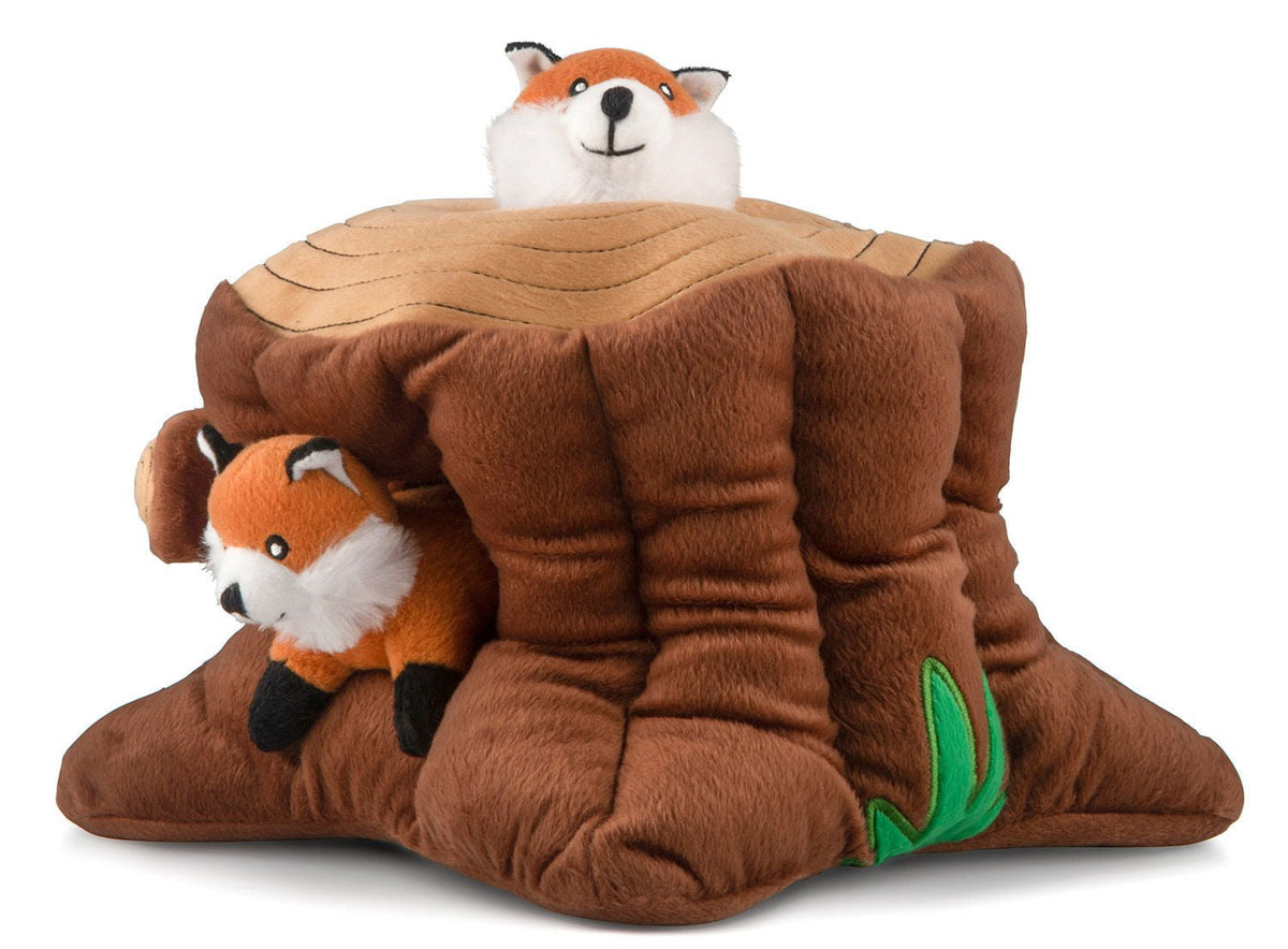 Zippy Burrow Fox Stump Pet Toy — Lambert Vet Supplies