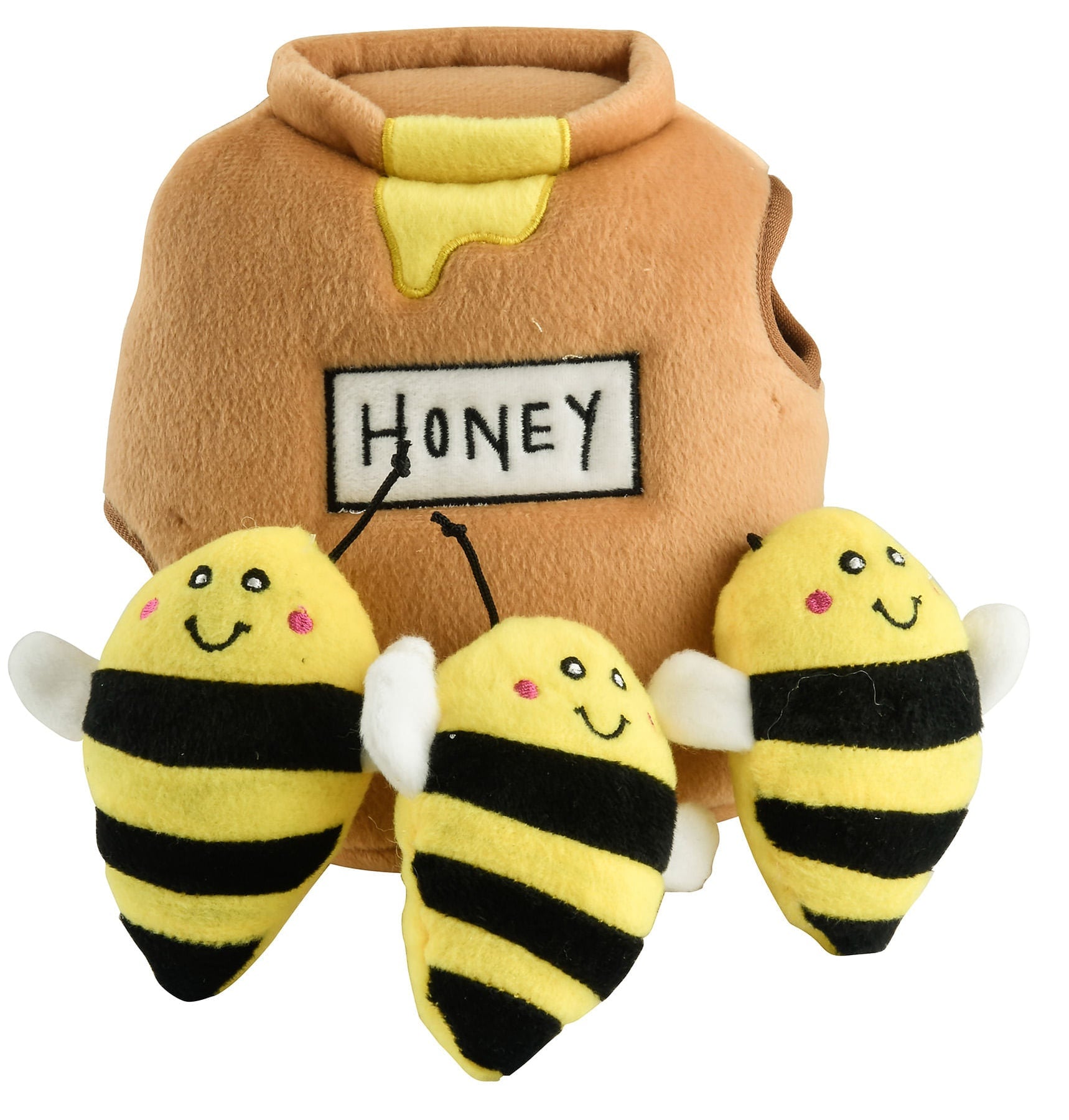 Honey Pot Burrow with Bees Dog Toy by Zippy Paws — Lambert Vet Supplies