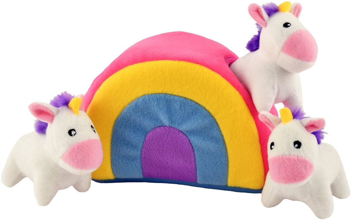 Zippy Paws Unicorns in Rainbow Burrow Pet Toy — Lambert Vet Supplies